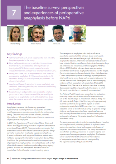 NAP6 Report, Tools and Publications | The Royal College of Anaesthetists